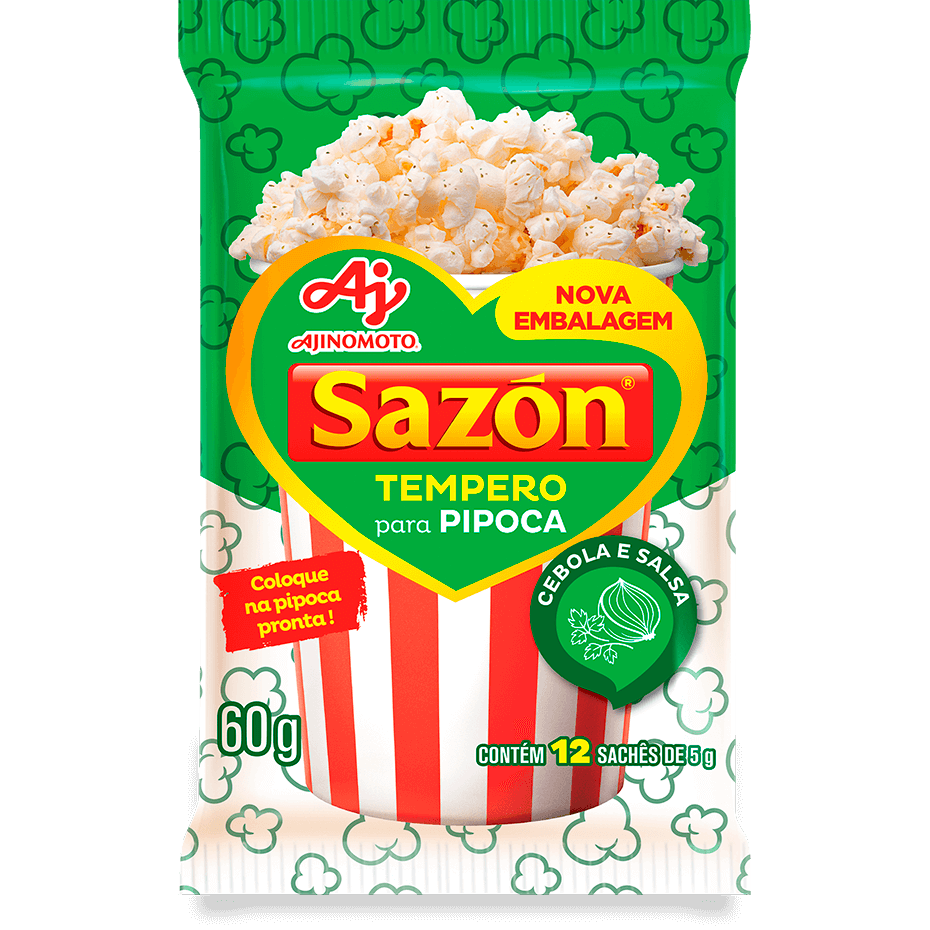 SAZÓN® para Pipoca sabor Cebola & Salsa | Ajinomoto do Brasil